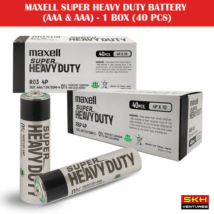 Maxell Super Heavy Duty AA/AAA Battery (1box-40pcs) - 100% Original ...