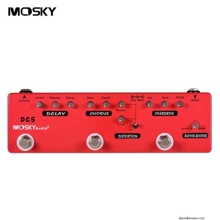 【READY STOCK】 MOSKY DC5 Guitar Multi-Effect Pedal Audio Series Distortion Overdrive Delay Reverb ...