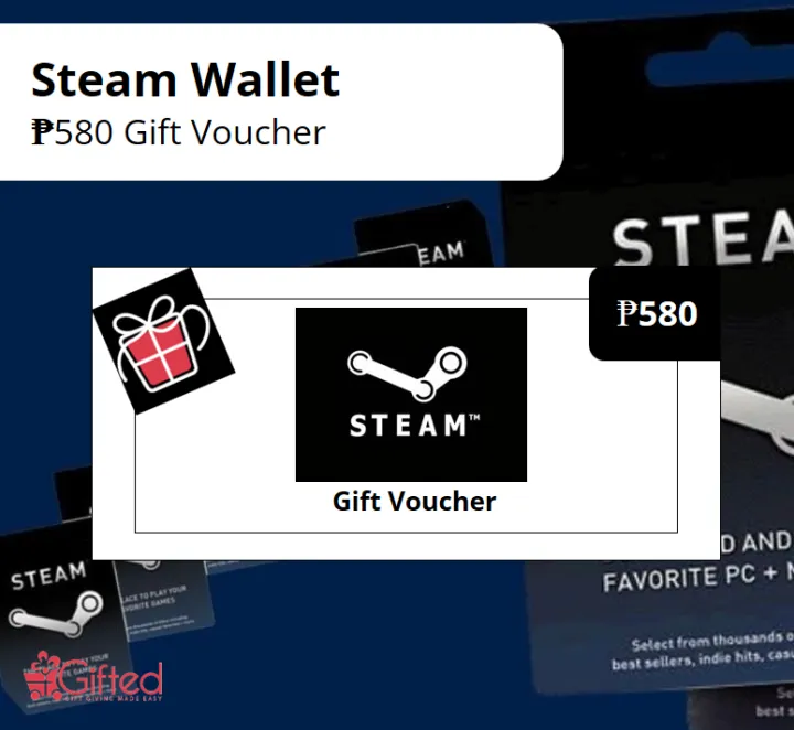 Steam Wallet PHP 580 Gift Voucher | Lazada PH