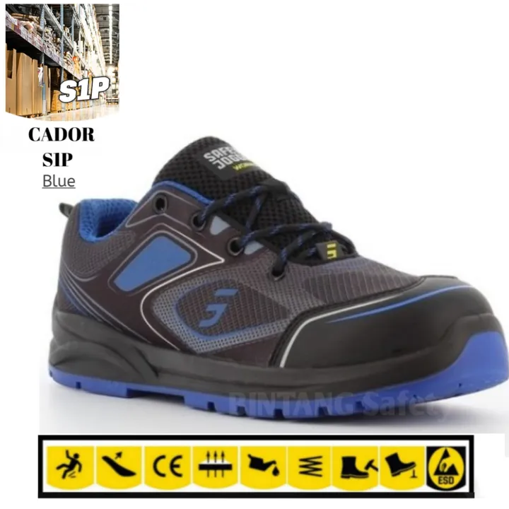 SEPATU SAFETY JOGGER CADOR BLUE S1P ESD SRC / sepatu keselamatan kerja ...