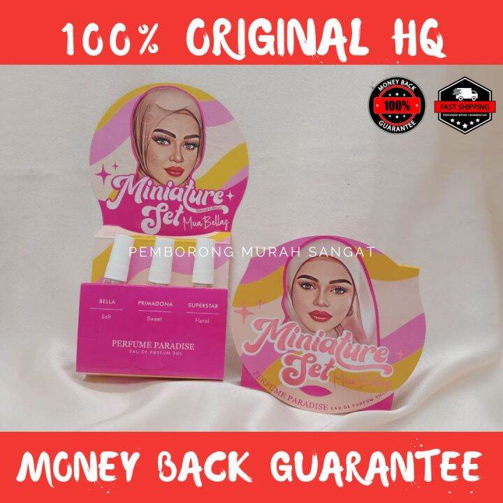 MUA BELLAZ MINIATURE SET PERFUME 3 IN 1 PERFUME PARADISE - 3ML EAU DE ...