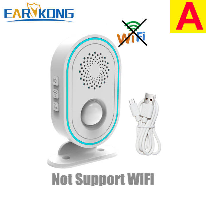 EARYKONG WiFi Home Alarm System Wireless 433MHz Strobe Siren Motion Sensor Infrared PIR Human ...