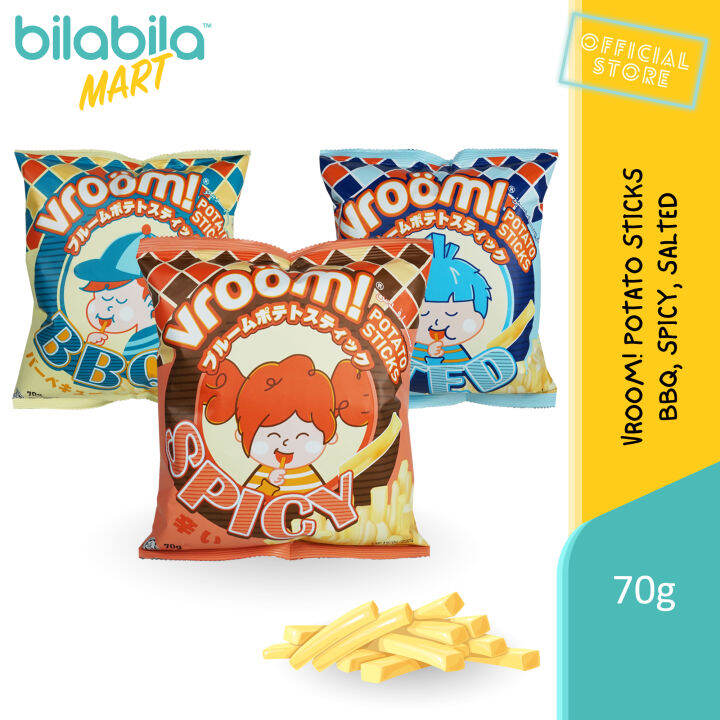 VROOM! Potato Sticks 70g (BBQ, Spicy, Salted) | Lazada