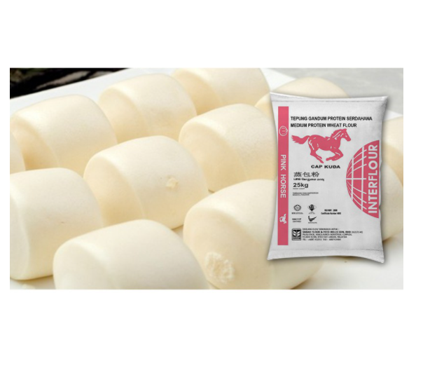 Tepung Pau Pau Flour Pink Horse Repack 1kg (Ready Stock) | Lazada