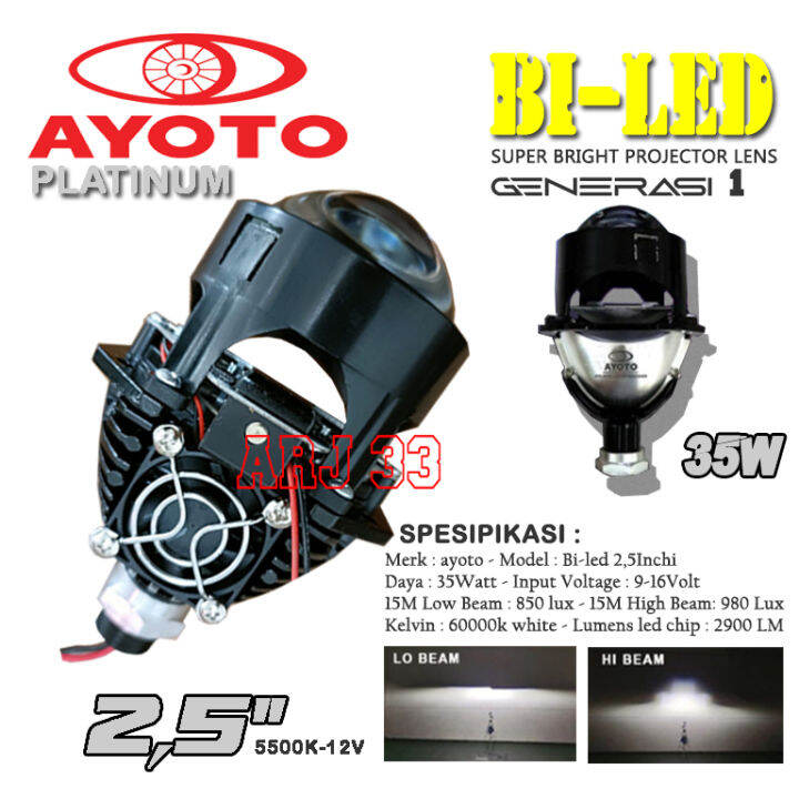 LAMPU LED Biled AYOTO 2'5 Inc Motor Mobil 35 Watt Garansi - Biled Gen 1 ...
