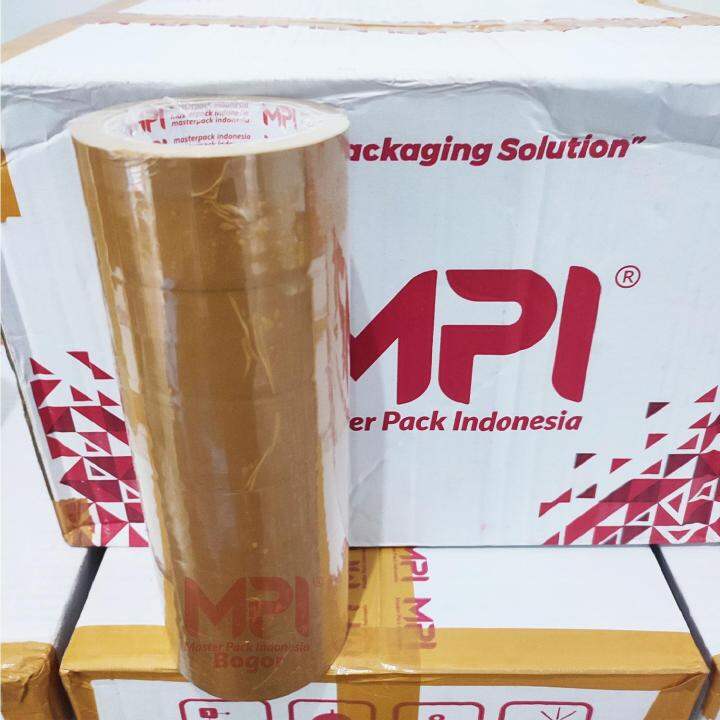 1 Slop / 6 Pcs - Lakban Coklat MPI 45 mm x 80 yard / Lakban Packing ...
