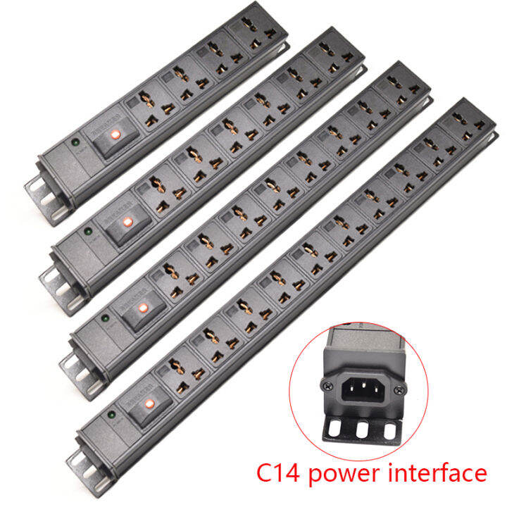 PDU รางปลั๊กไฟ C14 interface Universal Rack Mount 2/3/4/5/6/7/8/9/10/11 ...