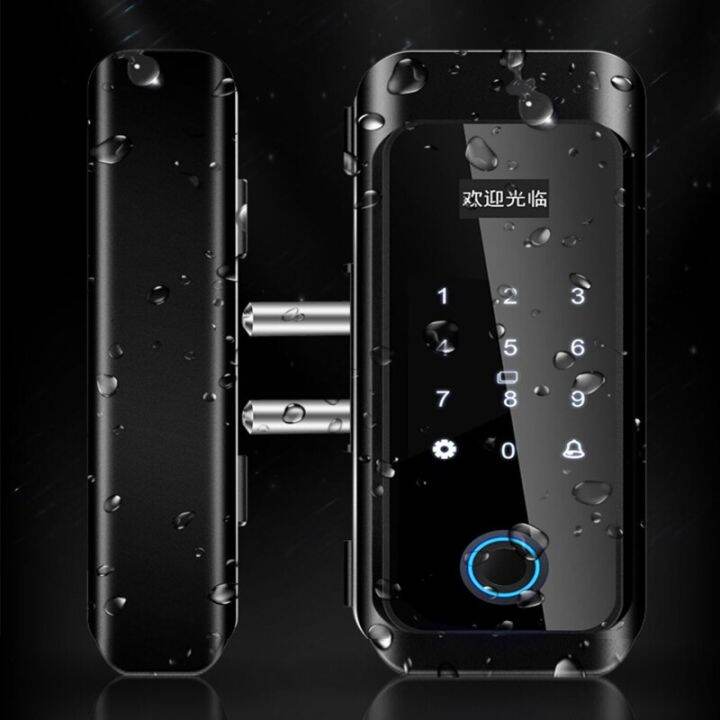 Waterproof Glass Door Fingerprint Lock Outdoor Password Lock Free ...