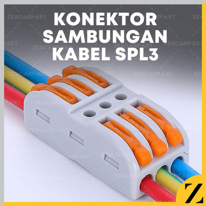 Terminal Penyambung Kabel Listrik 3 Pin Wire Cable Connector PCT 223 ...