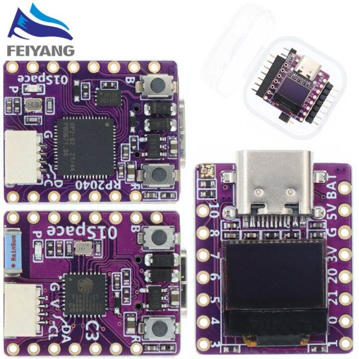 ESP32 C3 / RP2040 Papan Pengembangan Raspberry Pi Pico Dengan LCD 0.42 ...
