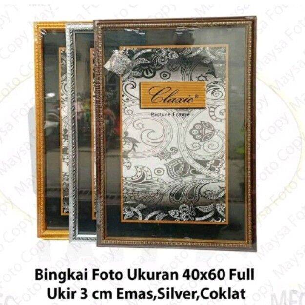 Bingkai Foto Ukuran 40x60 Full Ukir Gold,Silver,Coklat | Lazada Indonesia