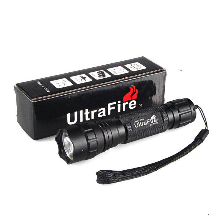 UltraFire WF-501B CREE XM-L2 LED 18650ไฟฉายล่าสัตว์แสงกลางแจ้งยุทธวิธี ...