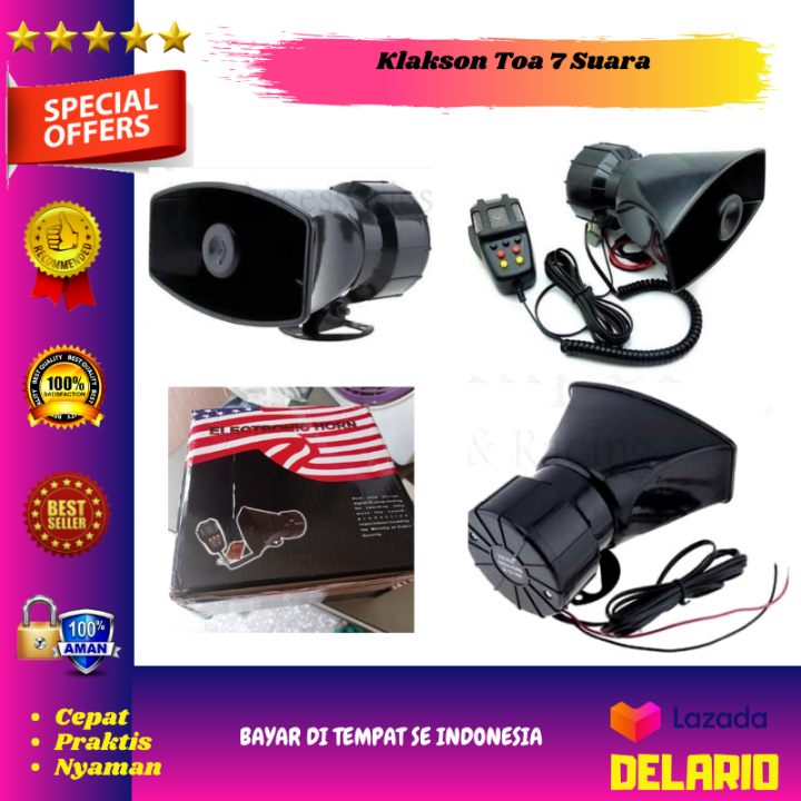Klakson Toa Polisi Patwal 7 Suara Sirene Horn 12 Volt 100 Watt / TOA ...