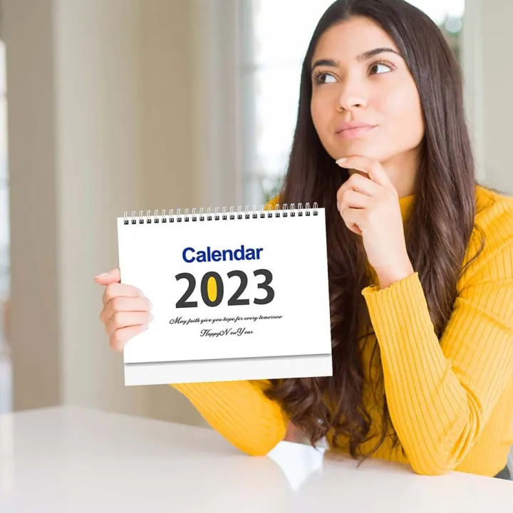 DFGY รายปีกำหนดการภาษาอังกฤษพิมพ์ปฏิทินถาวรเครื่องใช้สำนักงาน Agenda ...