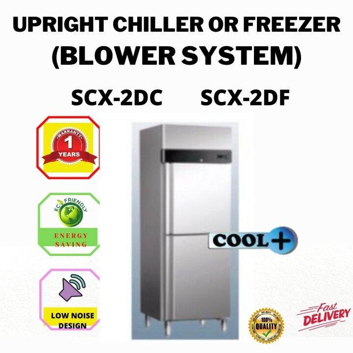 Stainless Steel 2 Doors Upright Chillers (Blower & Auto defrost Systems ...