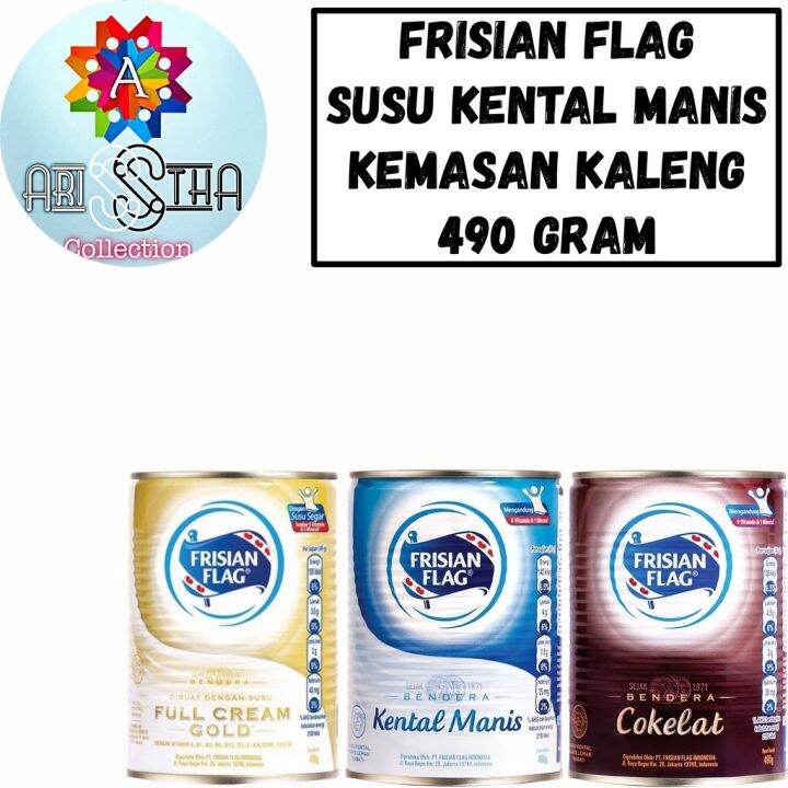 Frisian Flag Susu Bendera Kental Manis SKM Kemasan Kaleng 490 Gram ...