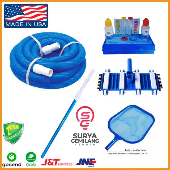 Paket Vacuum Pembersih Kolam Renang Selang 9 Meter Paket Lengkap 1 Set Alat Vakum Kolam Renang ...