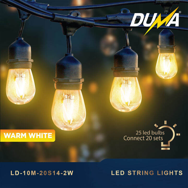DUMA LED STRING LIGHTS 20 SOCKETS | Lazada PH