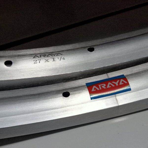 Velg Rims 27 x 1 1/4 Sepeda Balap Jadul Lama. ALLOY. 36 HOLE. ARAYA LP ...