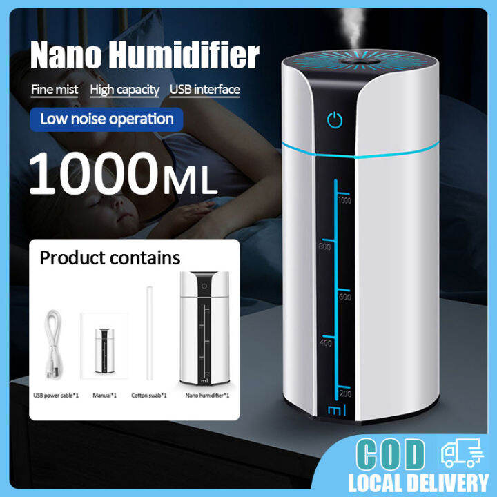 1000ML Humidifier Large Fog USB Air Purifier Desk Spray Diffuser ...
