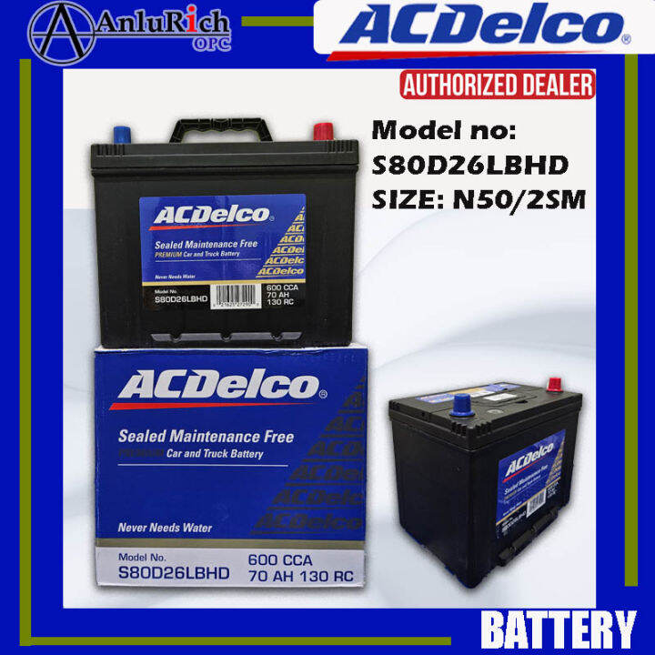 ACDELCO SMF Battery S80D26L/N50/2SM | Lazada PH