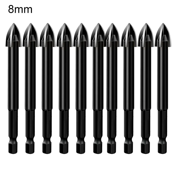 Farfi 10Pcs Universal Triangle Drill Bit Cross Angle Design Efficient ...