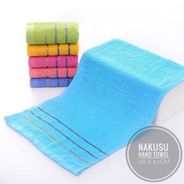 Poposy 12Pieces Plain Colors With Line Cannon 32g Hand Towel 28 x 52cm ...