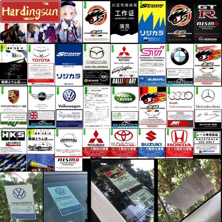 Hardingsun JDM Japanese Sticker Front Windshield Electrostatic Sticker ...