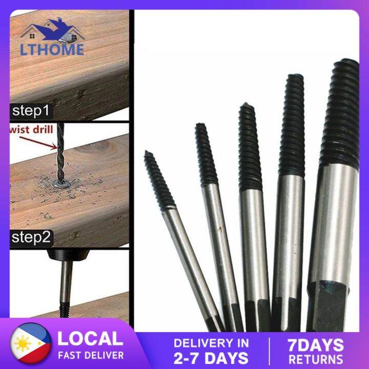 5/6pcs Screw Extractor Center Drill Bits Guide Set Broken Damaged Bolt ...