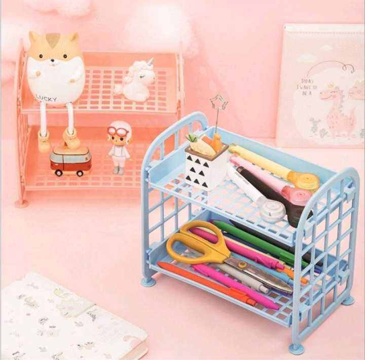 Rak Plastik 2 Susun Mini / Rak 2 Susun Mini / Rak Meja Mini 2 Tingkat ...