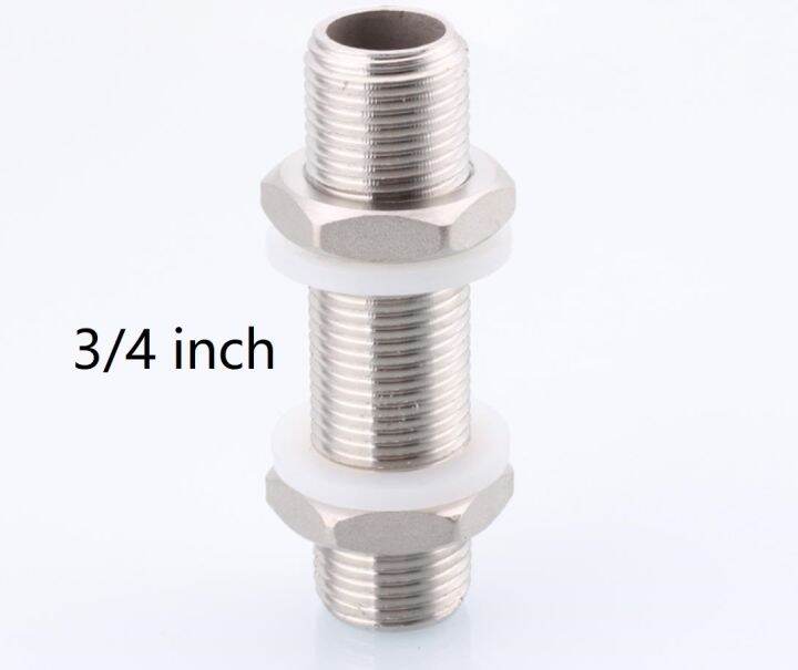 HOT ERYUUZMKLIO 115 3/4นิ้ว DN20 25มม. Sus 304สแตนเลสถังน้ำ Bulkhead Union ถังปลา Water Tower ...