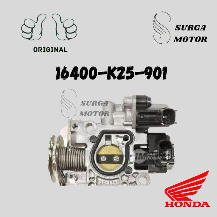 Throttle Body karburator injeksi trotel Beat Scoopy FI 2012 2014 Vario ORI HONDA AHM 16400-K25 ...