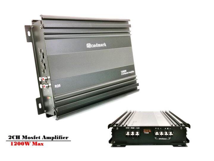 ROADMARK 2CH CLASS AB AMPLIFIER 1200 Watts Max 2 Channel Class AB ...