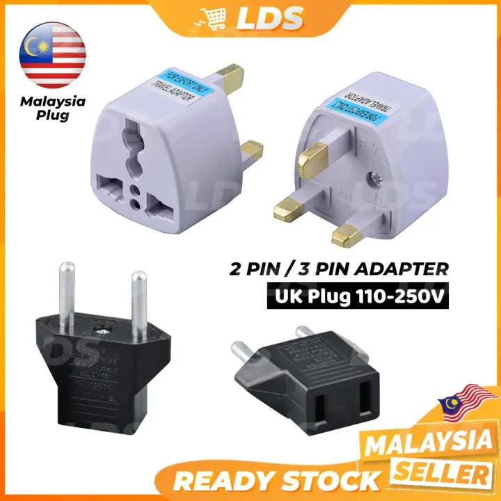 LDS Malaysia Universal 3 Pin Plug Adaptor 3 Pin UK Multi Pin To ...