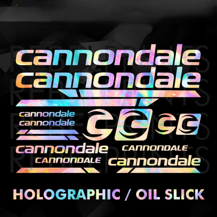 CANNONDALE Holographic / Oil Slick Bike Vinyl Sticker Decal for ...