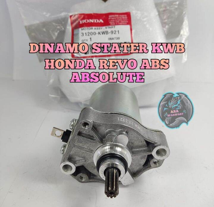 DINAMO STATER STARTER MOTOR HONDA REVO ABS ABSOLUTE KWB KUALITAS ASLI ...