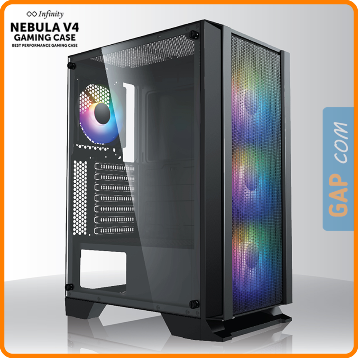 Casing/Case Komputer/PC INFINITY NEBULA V4 Tempered Gaming Case ...