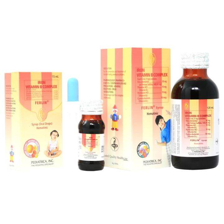 Ferlin Vitamin B Complex + Iron Drops 15 ml | Lazada PH