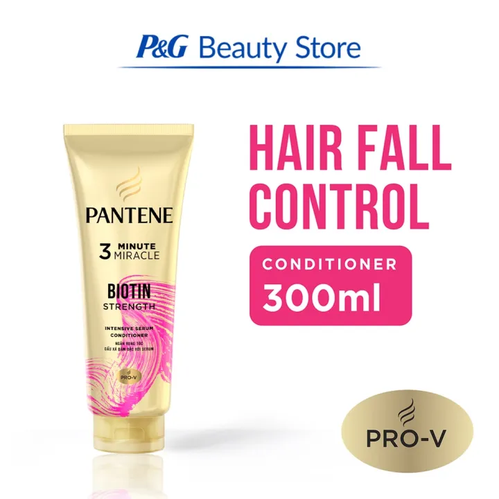 Pantene Biotin Strength Pro-V 3 Minute Miracle Conditioner [Hair Fall Control] 300mL | Lazada PH