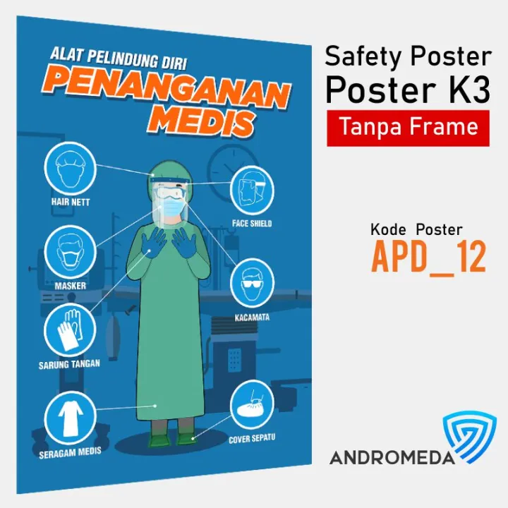 Safety Poster : APD Medis Lab Kesehatan Rumah Sakit | Lazada Indonesia