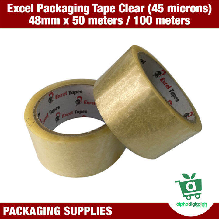 Excel Packaging Tape Clear (45 microns) 48mm x 50 meters / 100 meters ...