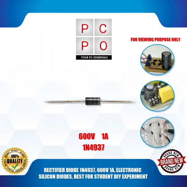 RECTIFIER DIODE 1N4937, 600V 1A, ELECTRONIC SILICON DIODES, BEST FOR ...