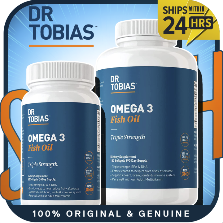 Dr. Tobias Omega 3 Fish Oil Triple Strength | 60 Capsules / 90 Capsules ...