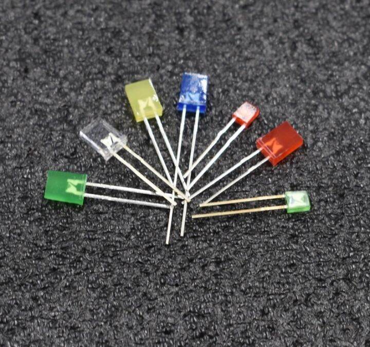 LED Rectangle 2x5x7mm Diffused Rectangle Rectangular Red/Green/Yellow ...