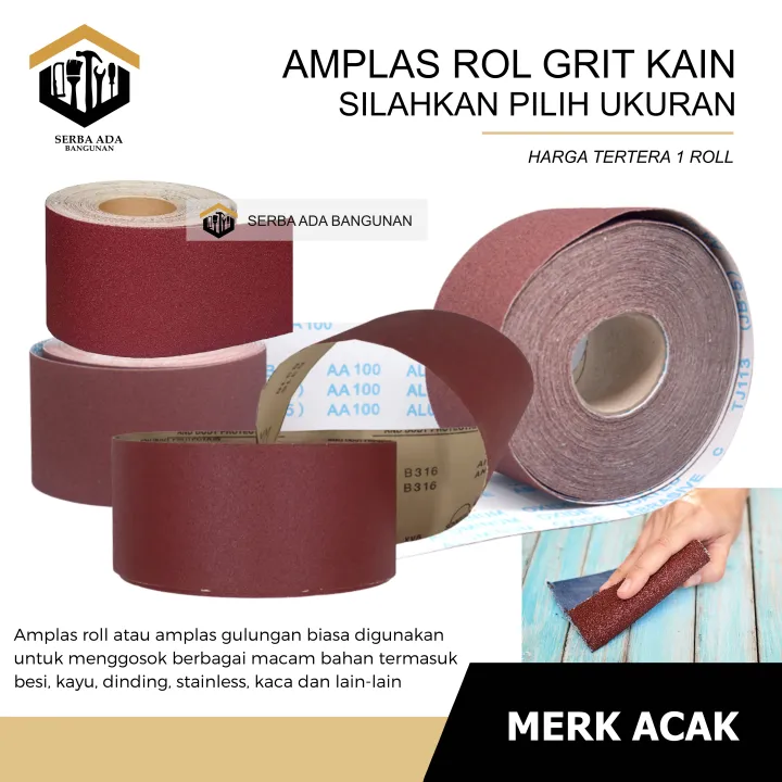 Amplas Roll Gulung VPR - 50 Meter/ VPR Amplas ampelas Roll Grit 400 ...