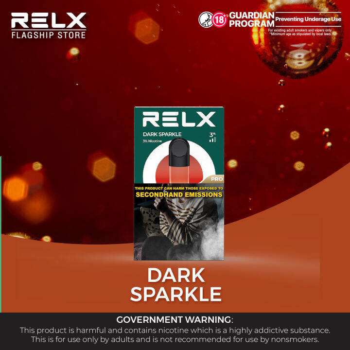 RELX Pod Pro 2 - Pod Pack Dark Sparkle 30mg/g GHW (Vape Juice) Single ...