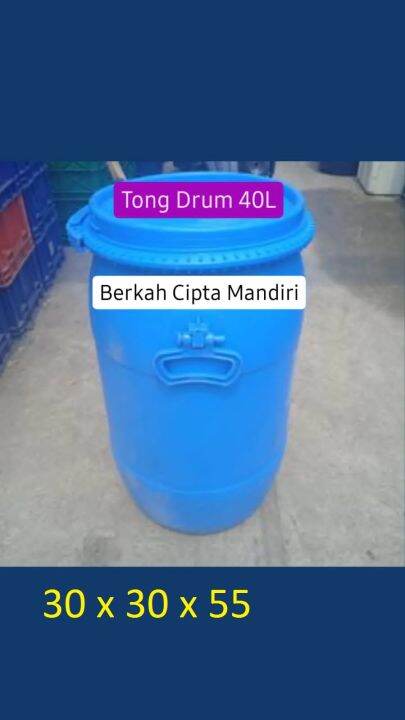 tong 40liter tempat sampah serbaguna bekas drum air berkualitas lengkap ...