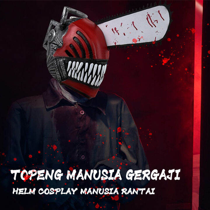 KELETOOL Chainsaw Man Topeng Son Masker Topeng Insomen Gergaji Topeng ...