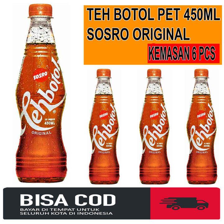 Paket hemat Teh botol Sosro pet 450 ml isi 6Pcs | Lazada Indonesia