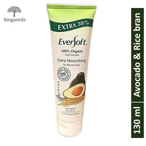 Eversoft Extra Nourishing Avocado Rice Bran Organic Facial Cleansing ...